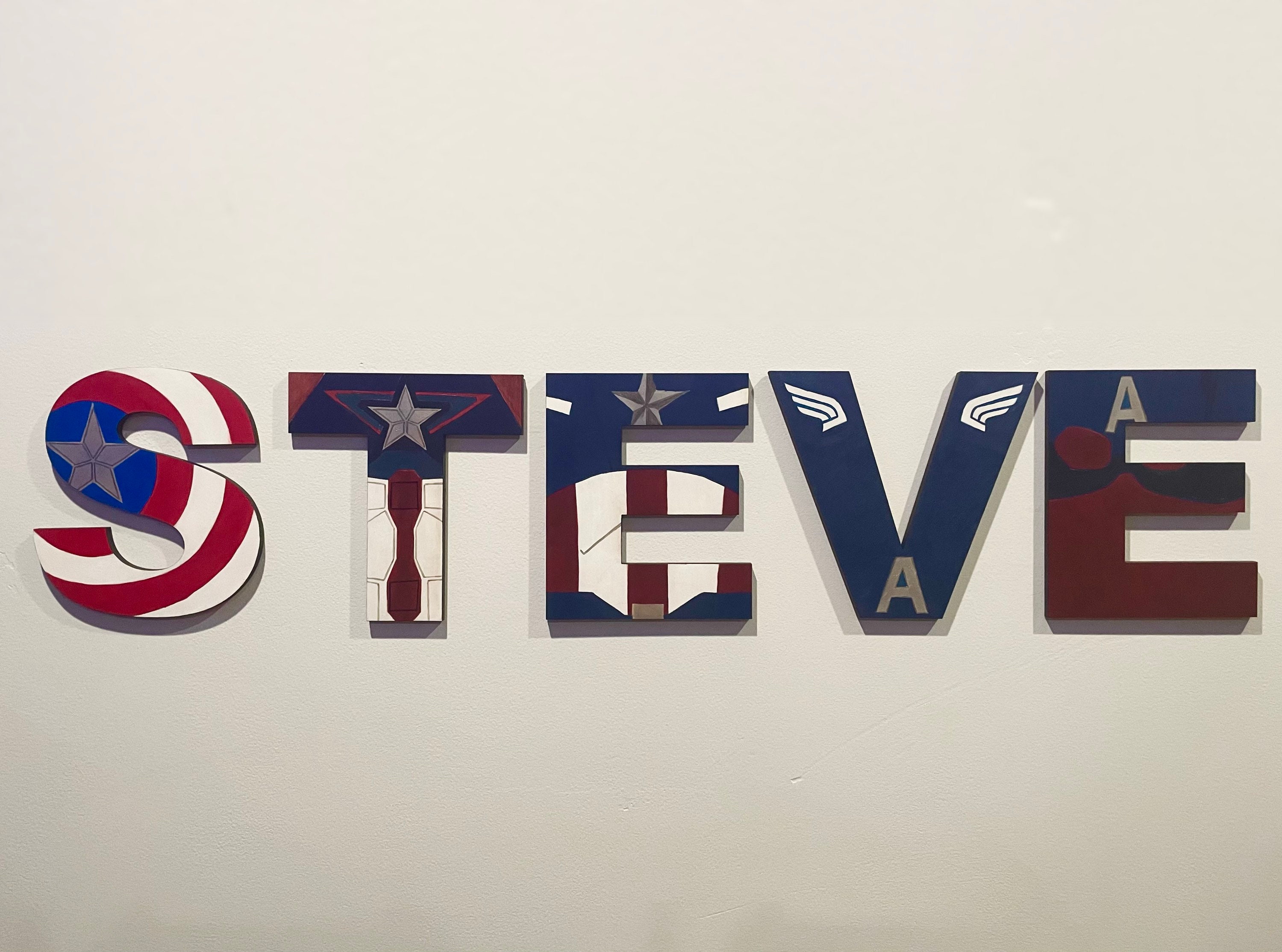 Captain America 6 or 8 Hand Painted Wood Letters | Etsy