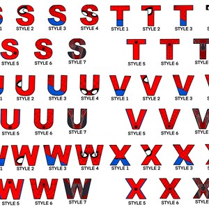 Spider-man 6” or 8” Hand Painted Wood Letters - Etsy