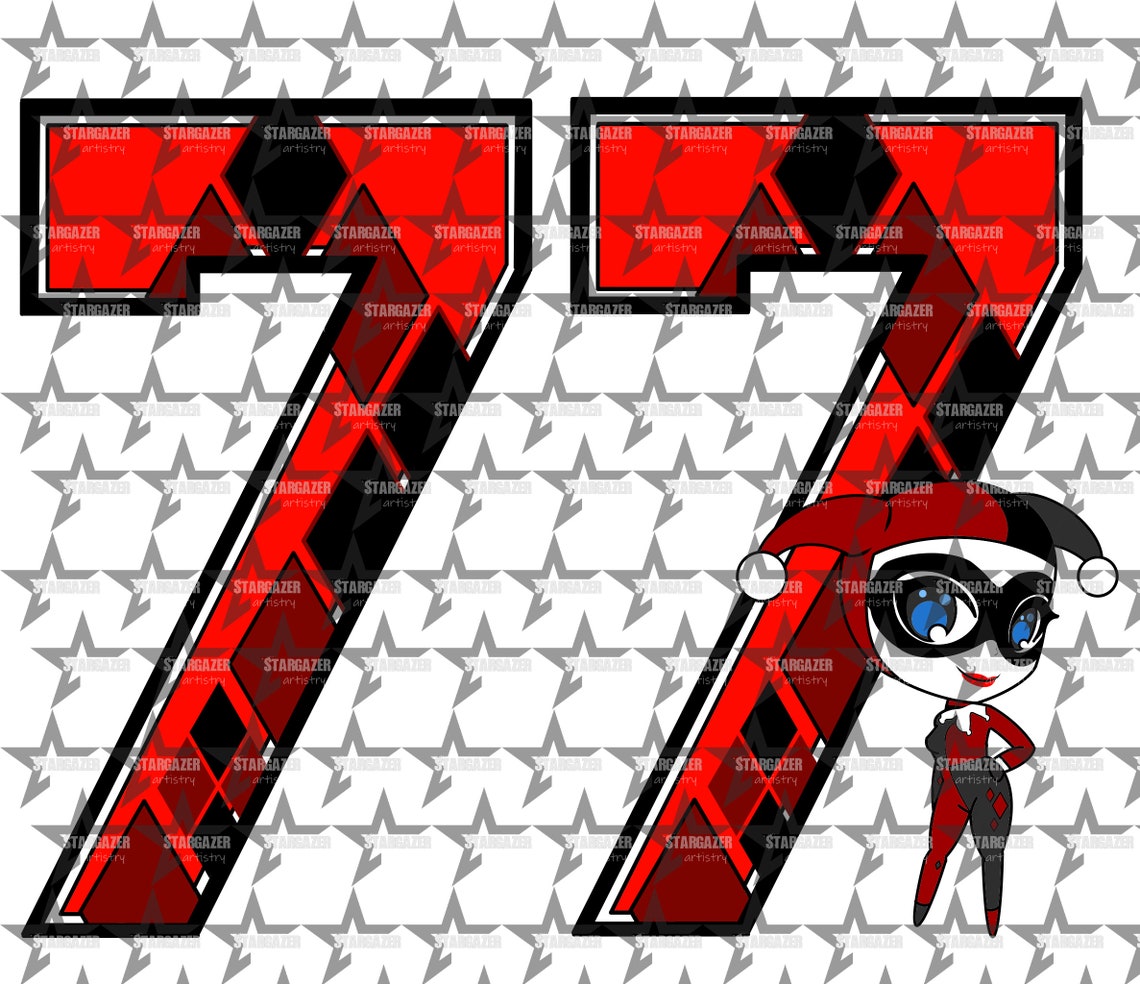 Harley Quinn Classic Numbers Digital Files | Etsy