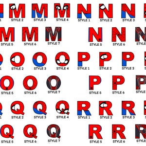 Spider-man 6” or 8” Hand Painted Wood Letters - Etsy