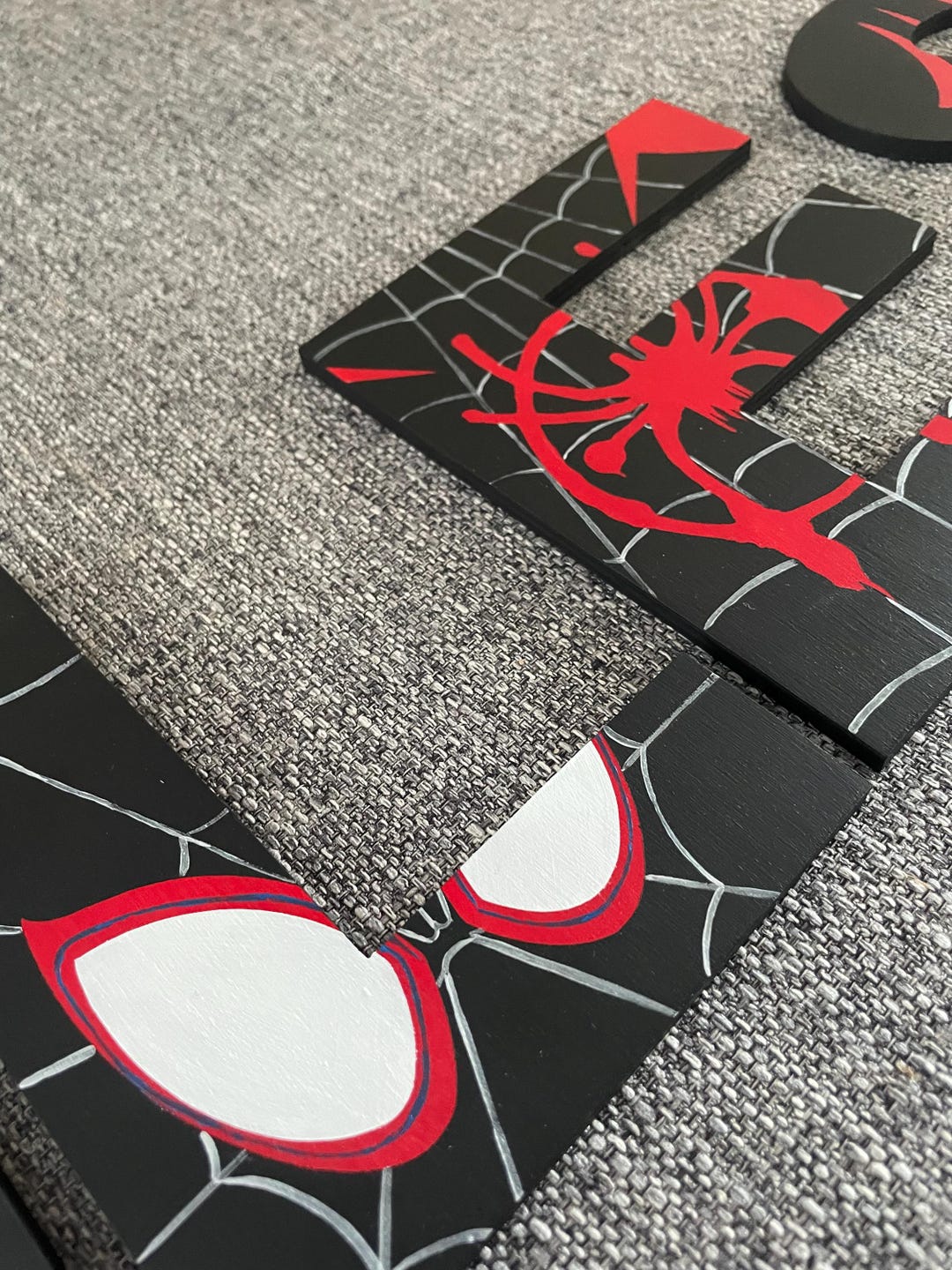 Spider-man (miles Morales) 6” or 8” Hand Painted Wood Letters - Etsy