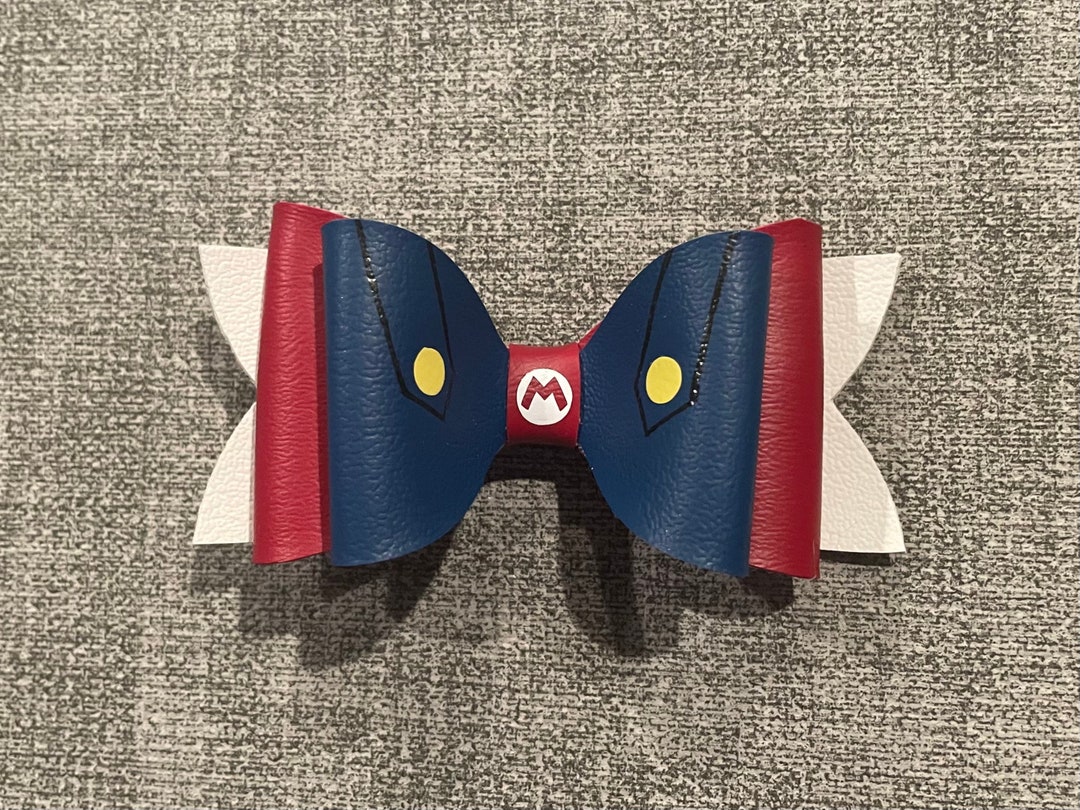 Mario Faux Leather 4” Bow - Etsy