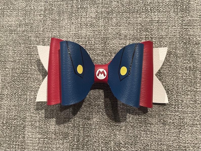 Mario Faux Leather 4 Bow - Etsy