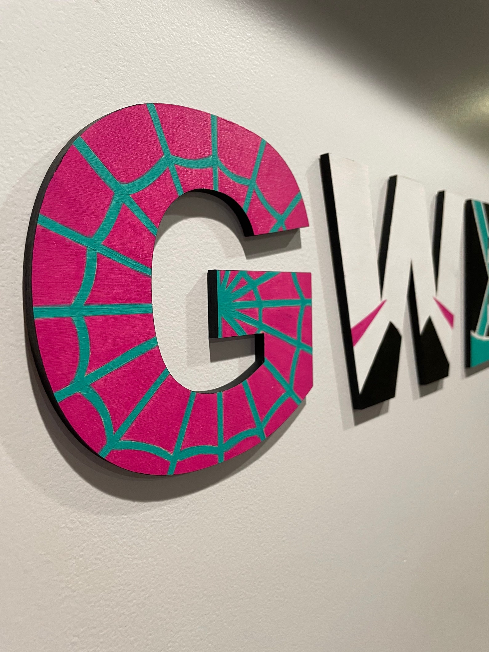 Spider Gwen 6 or 8 Hand Painted Wood Letters - Etsy