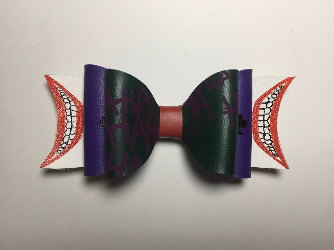 Joker Faux Leather 4” Bow - Etsy