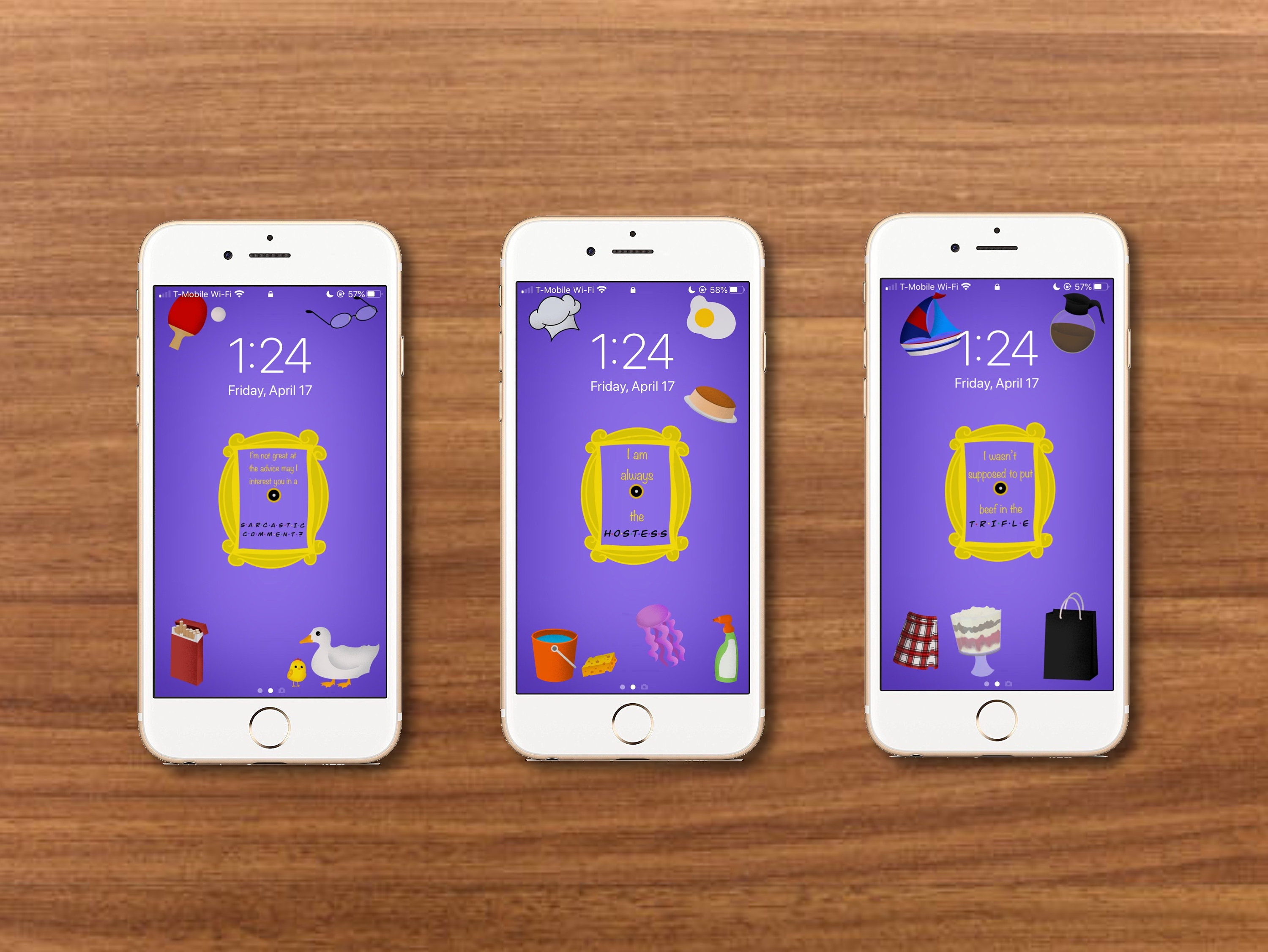 Friends Phone Wallpapers set of Seven | Etsy