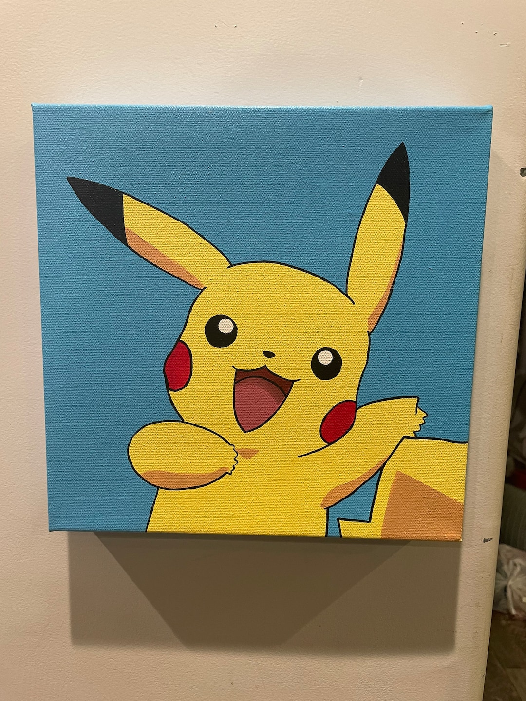 Pikachu 10x10 Inch Acrylic Painting - Etsy