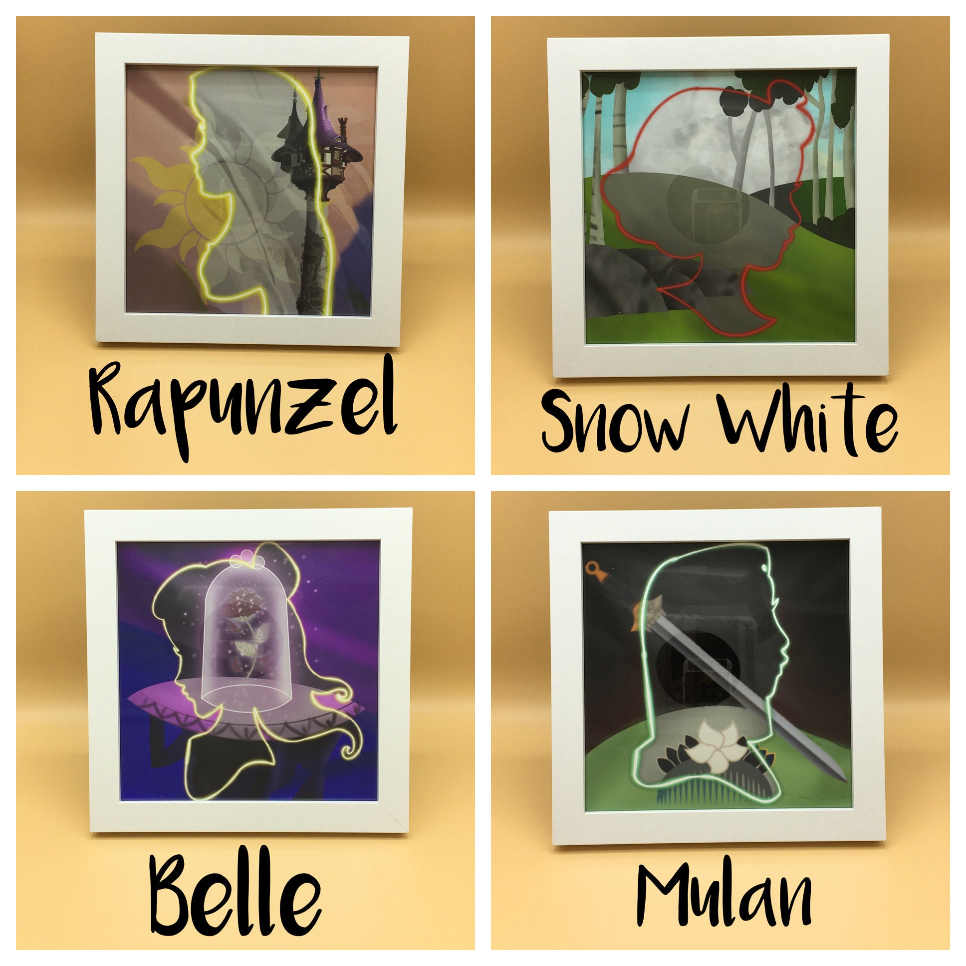 Disney 8x8 Inch Art Print Framed or Unframed | Etsy