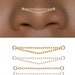 Nose Studs Chain - Piercing Chain - Double Nose Stud Chain - Nasallang ...