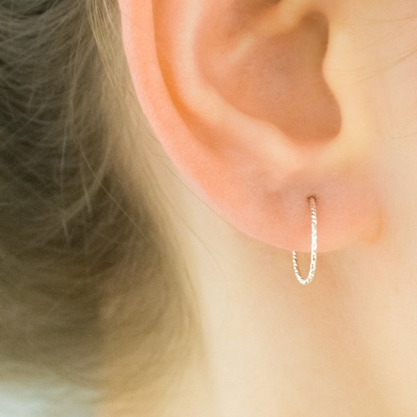 Thin Hoops - Etsy