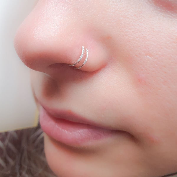 Double Nose Ring - Etsy