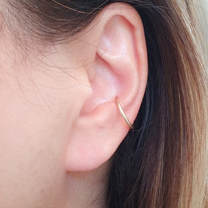 Gold Ear Cuff Fake Piercing,faux Ear Cuff , Fake Cartilage Earring ...