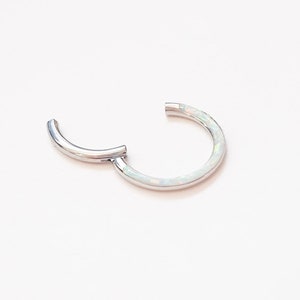 Opal Helix Ring Earring- Helix Piercing Clicker - Helix Clicker Hoop ...