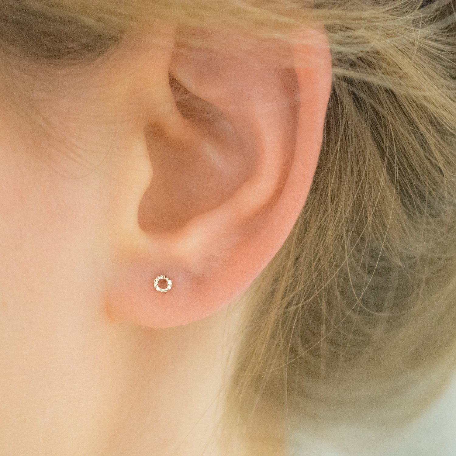 Tiny Silver Studs Diamond Cut Small Stud Earrings Sparkly | Etsy