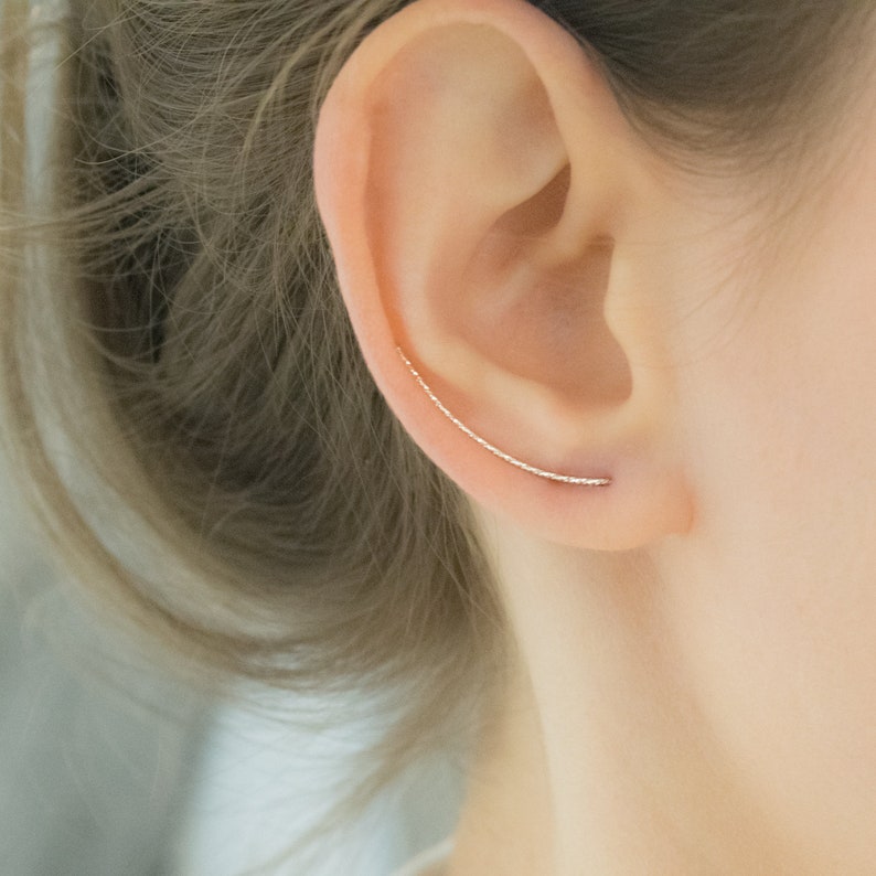 Silver Minimalist Earrings Simple Earrings Silver Ear - Etsy