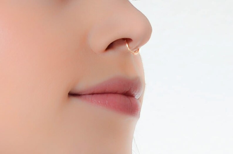 Simple Septum Ring Gold Septum Nose Ring Seamless Nose - Etsy