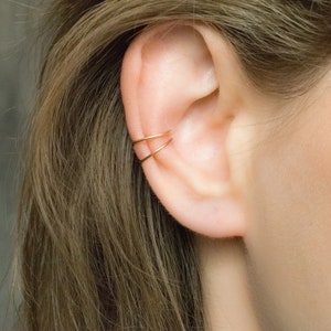 Gold Ear Cuff Fake Piercing,faux Ear Cuff , Fake Cartilage Earring ...