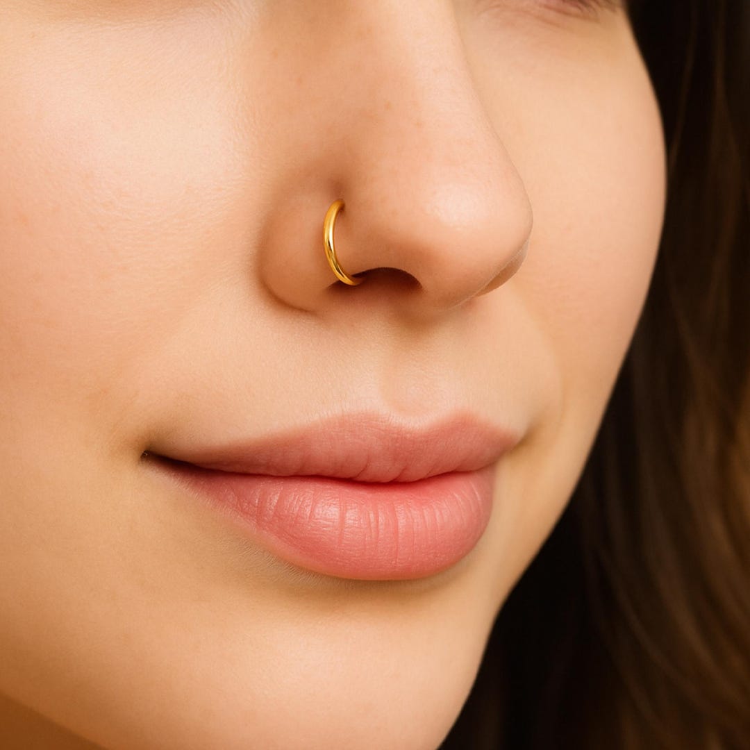 16g Nose Ring, Nose Hoop, 16 Gauge Nose Ring, Cartilage Hoop, Septum ...