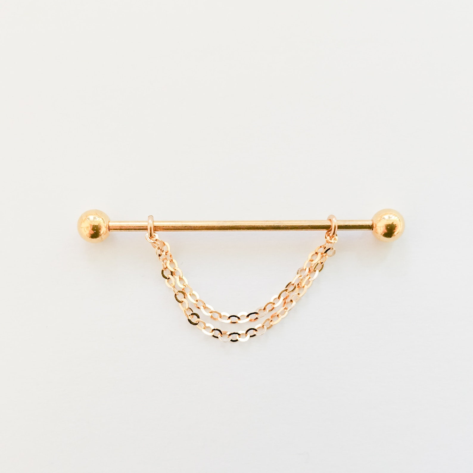 Industrial Piercing Chain-industrial Bar Earring-industrial Barbell ...