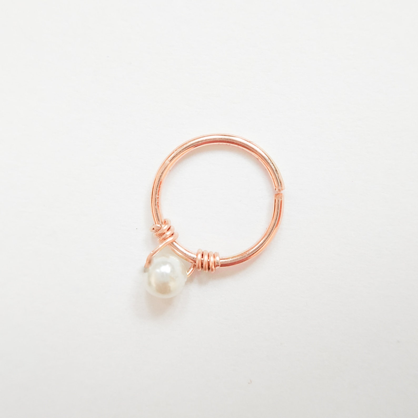 Pearl Helix Piercing - Helix Earring Hoop With Pearl - Pearl Cartilage ...