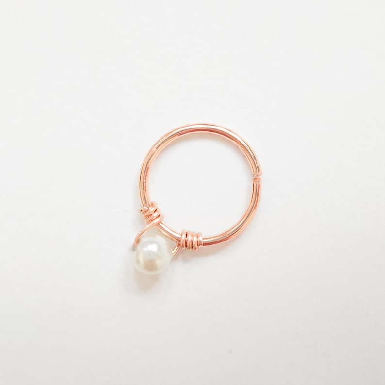 Pearl Helix Piercing - Helix Earring Hoop With Pearl - Pearl Cartilage ...