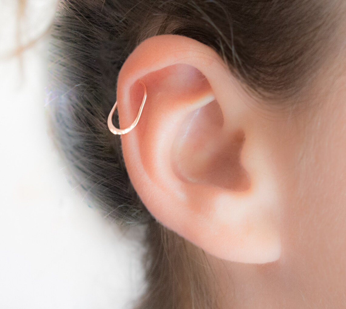 Rose Gold Helix Ring Helix Piercing Ellipse Helix Helix - Etsy