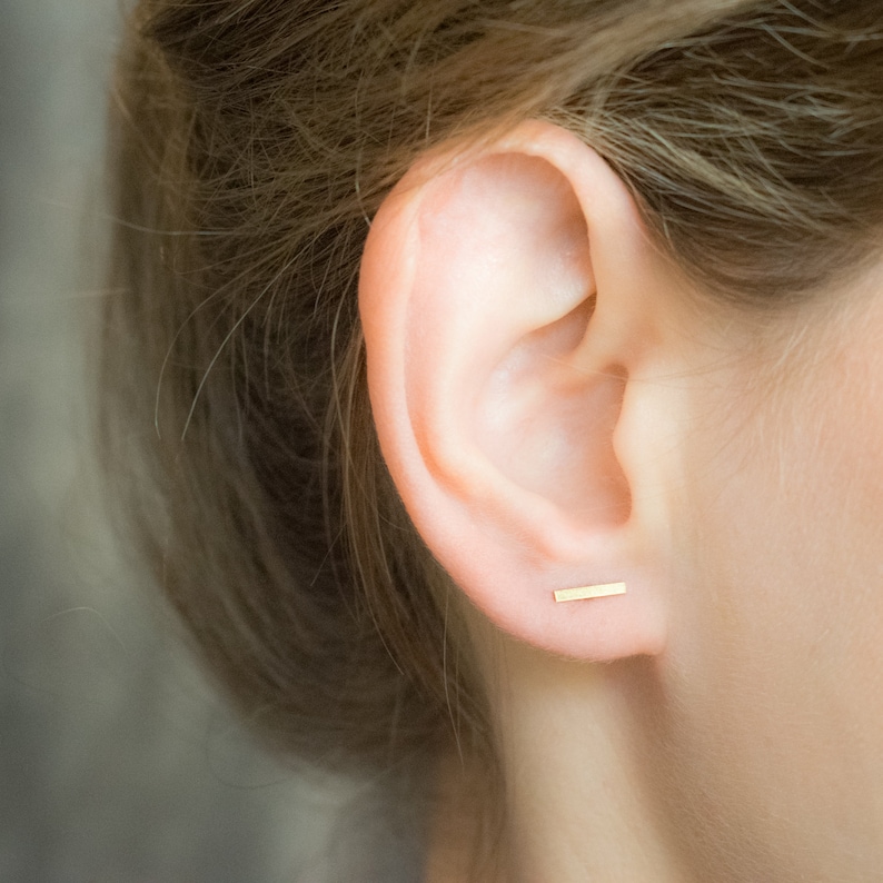 Gold Bar Earrings, Bar Earrings SET, Stick Earrings, Line Earrings ...