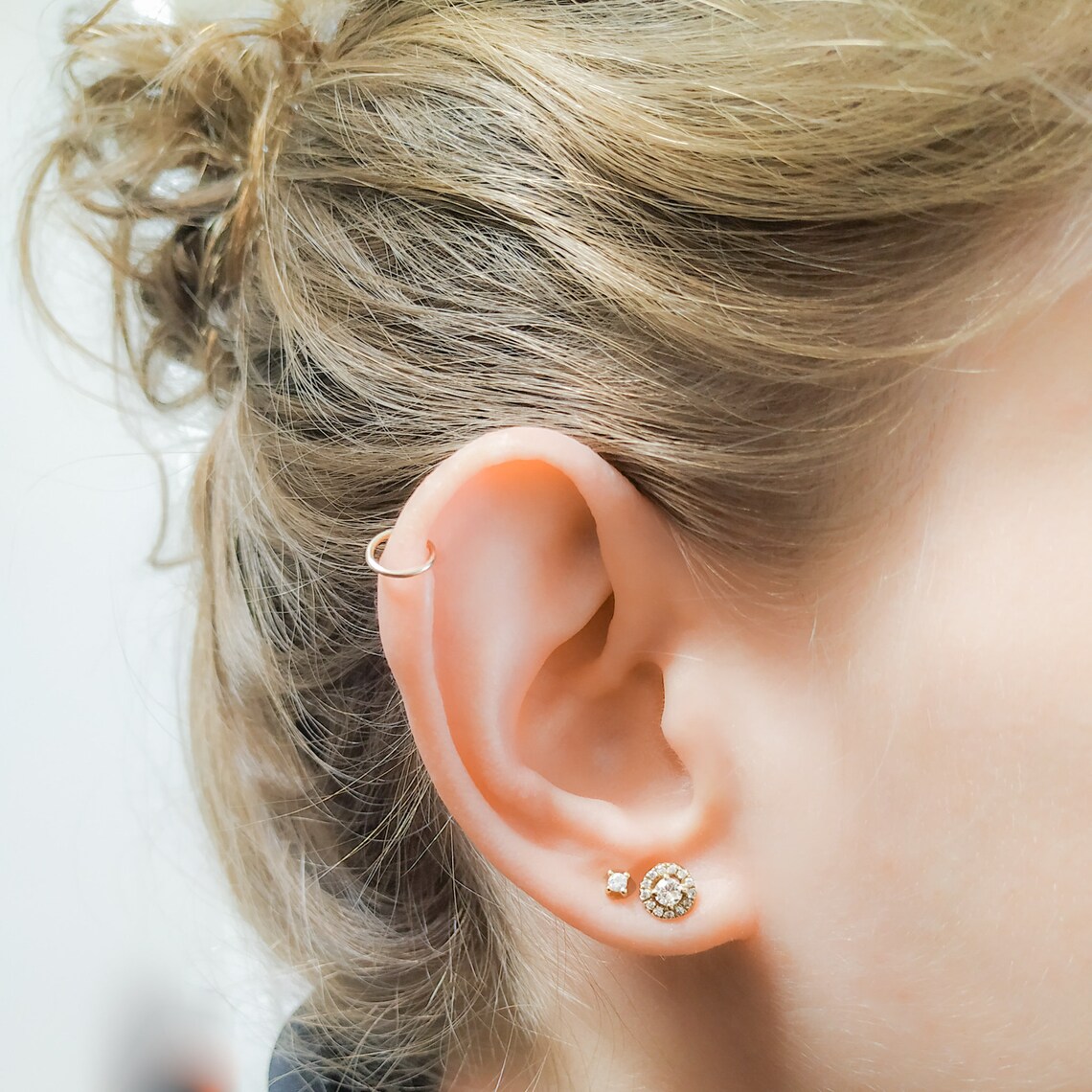 Helix Simple Helix Hoop Helix Piercing Earring Tiny | Etsy