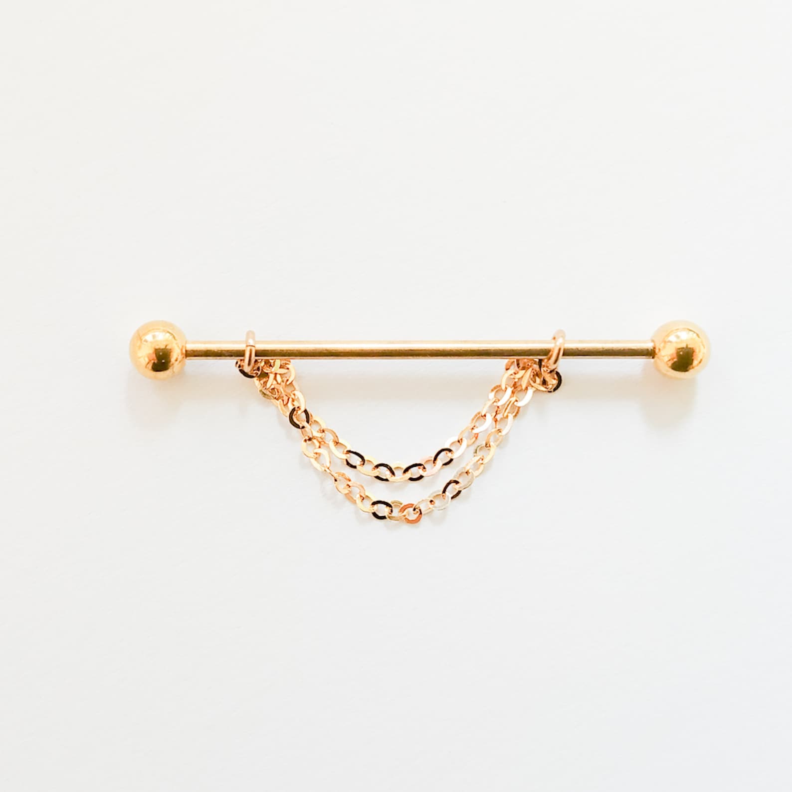 Industrial Piercing Chain-industrial Bar Earring-industrial | Etsy