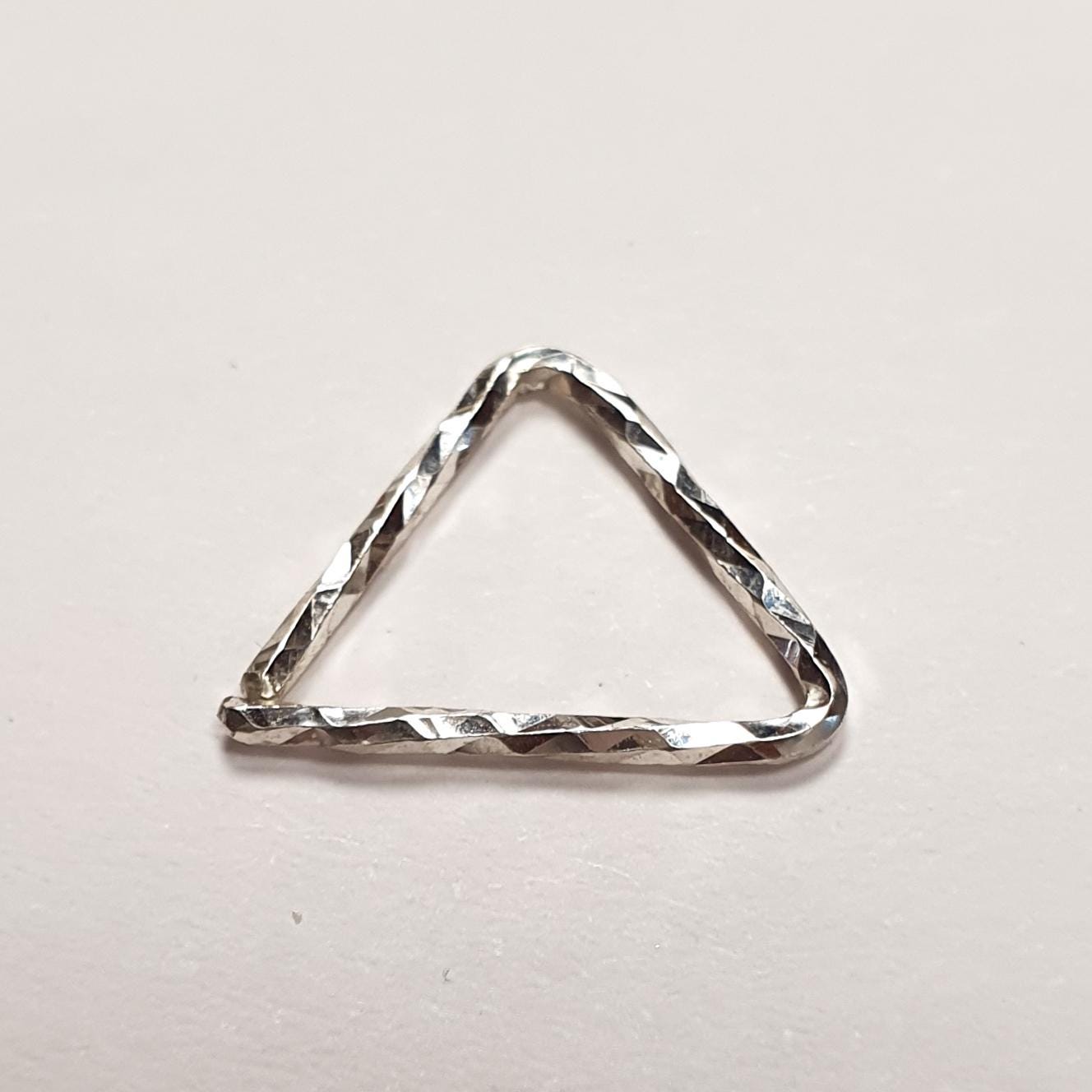 Triangle Helix Hoop Earring Diamond Cut Sterling Silver - Silver Helix ...