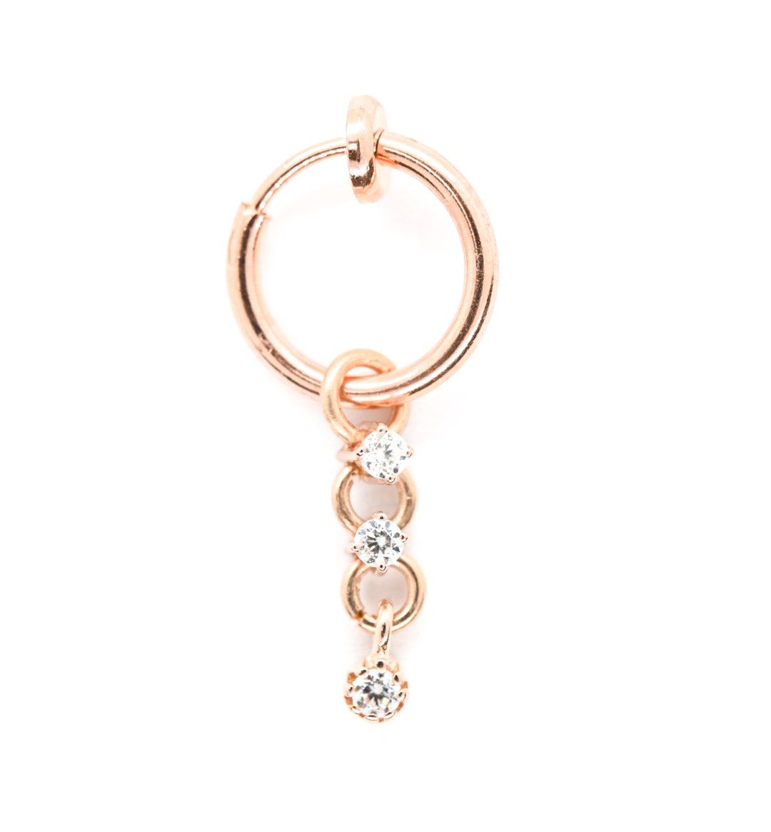 Rose Gold Fake Belly Button Ring, Fake Belly Button No Piercing ...