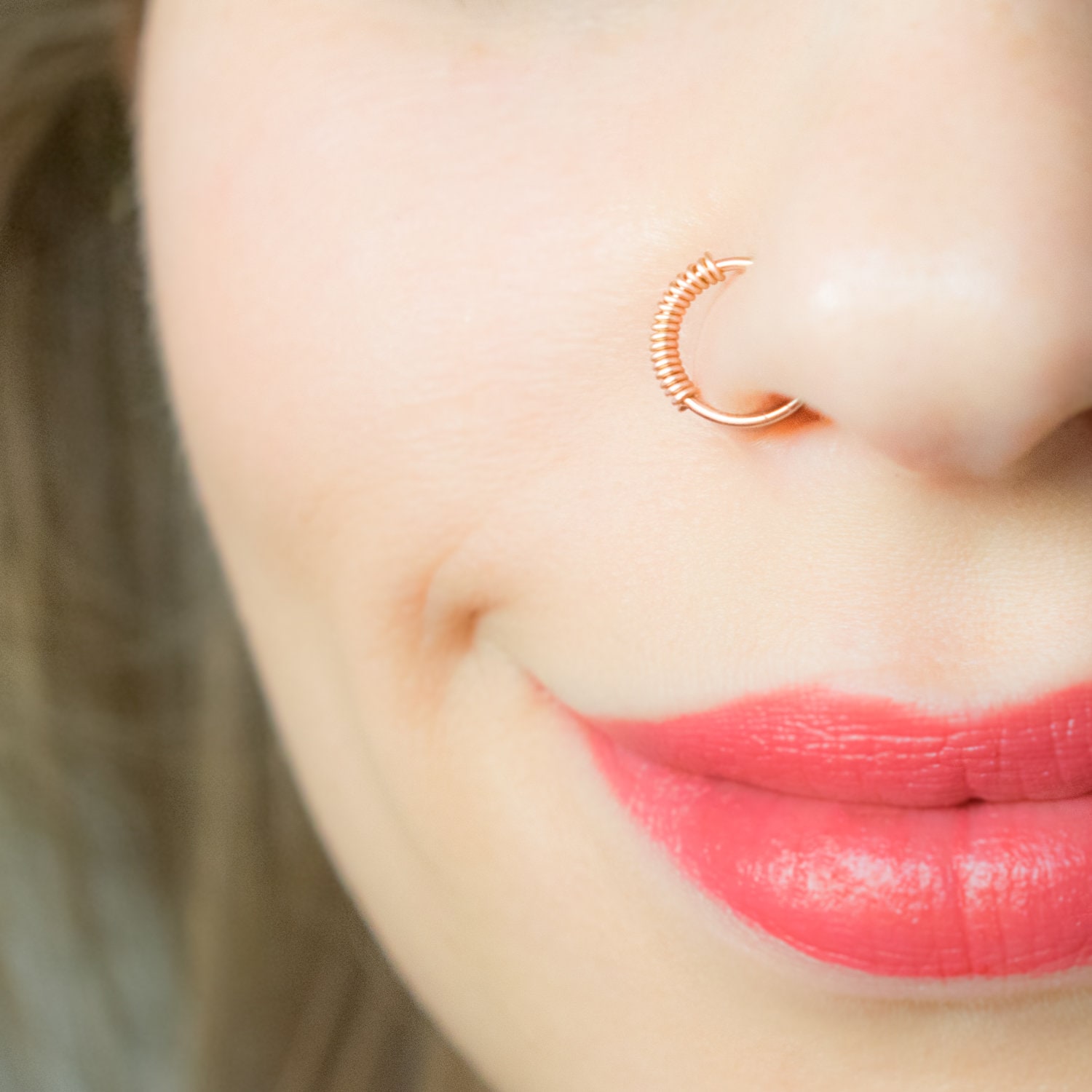 Nasenring gold - Nasenring Roségold - Nasenpiercing Ring - Etsy.de