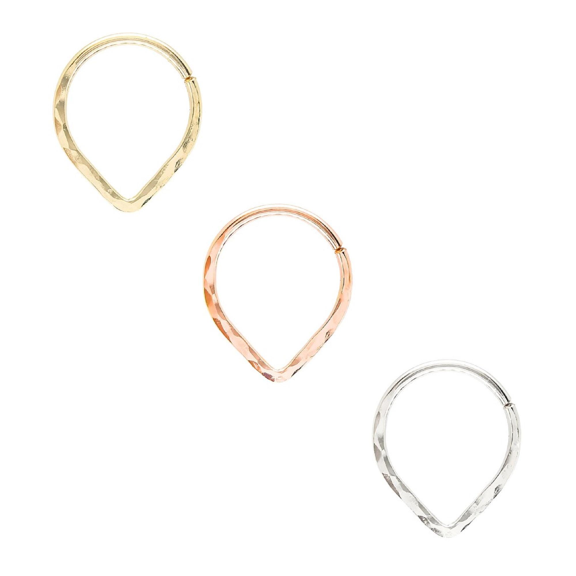 Rose Gold Helix Earring, Helix, Cartilage Earring, Helix Piercing Ring ...