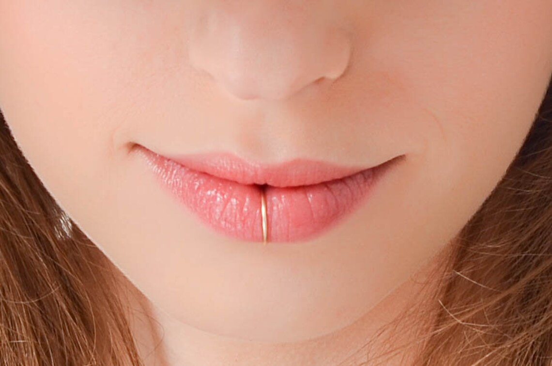 Lippenring, Lippenring, Lippen Piercing, Reifen Lippenring, zarter ...