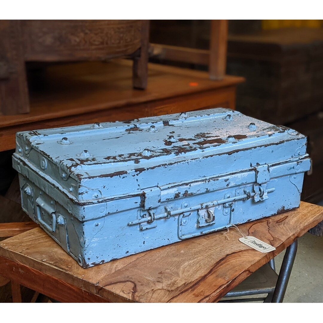 Old Metal Chest, Storage Box, Unique, Metal Box, Chest, Original ...