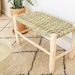Moroccan Bench in Raw Wood and Natural Braiding 22 28 35 43 - Etsy