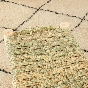 Moroccan Bench in Raw Wood and Natural Braiding 22 28 35 43 - Etsy