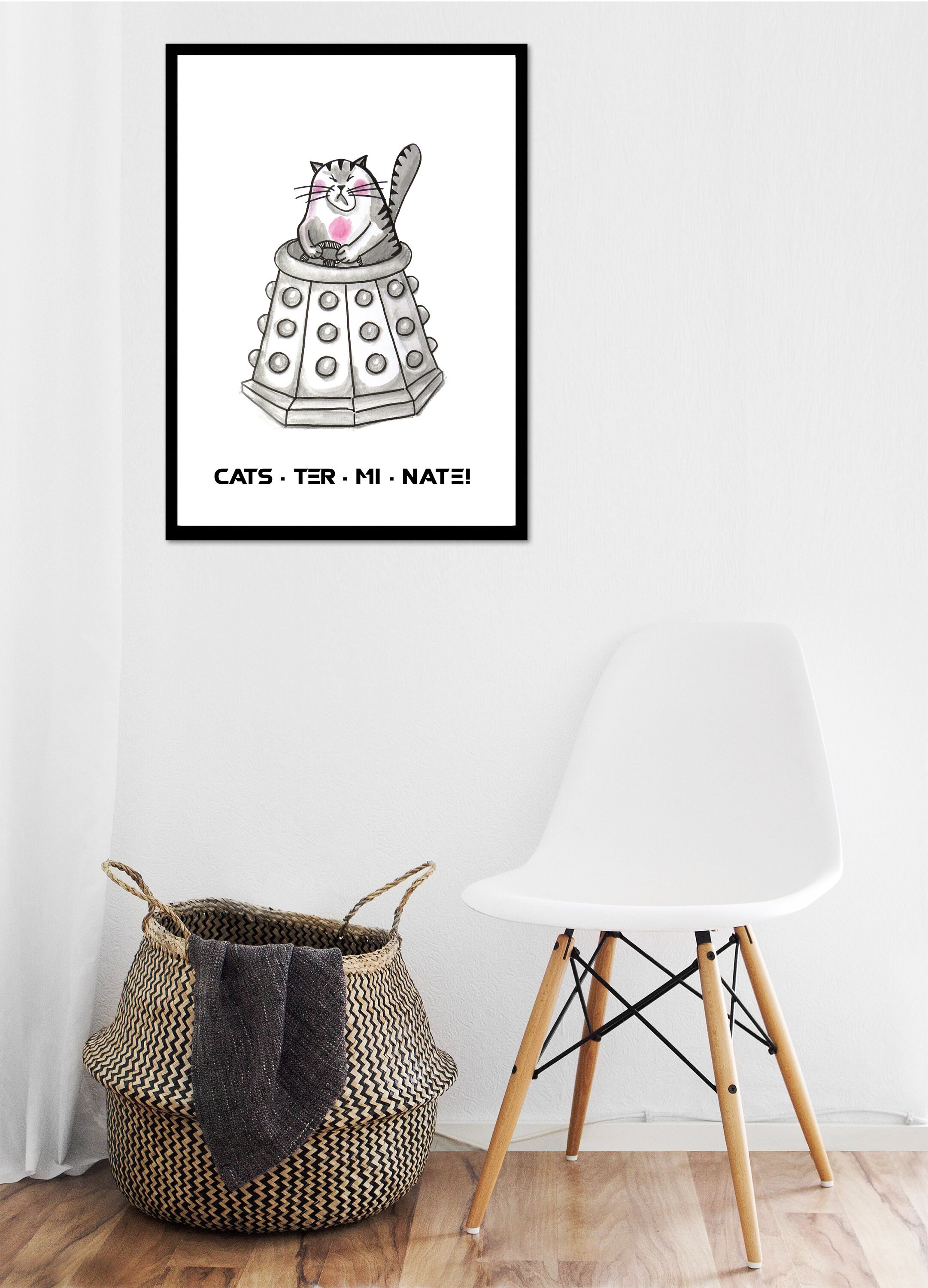 Doctor Who / Art Print / Dalek / Cat / Poster Art Print, Doctor Who ...