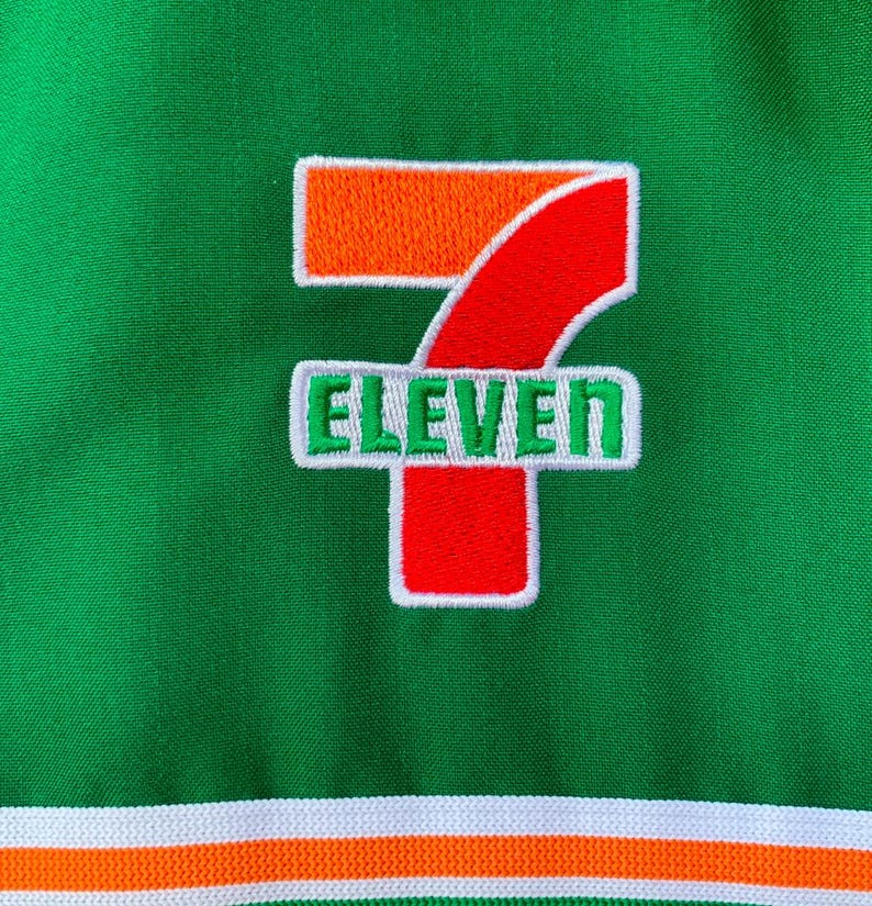 Vintage Seven Eleven Uniform Workers Zipper Shirt Made in Japan ...