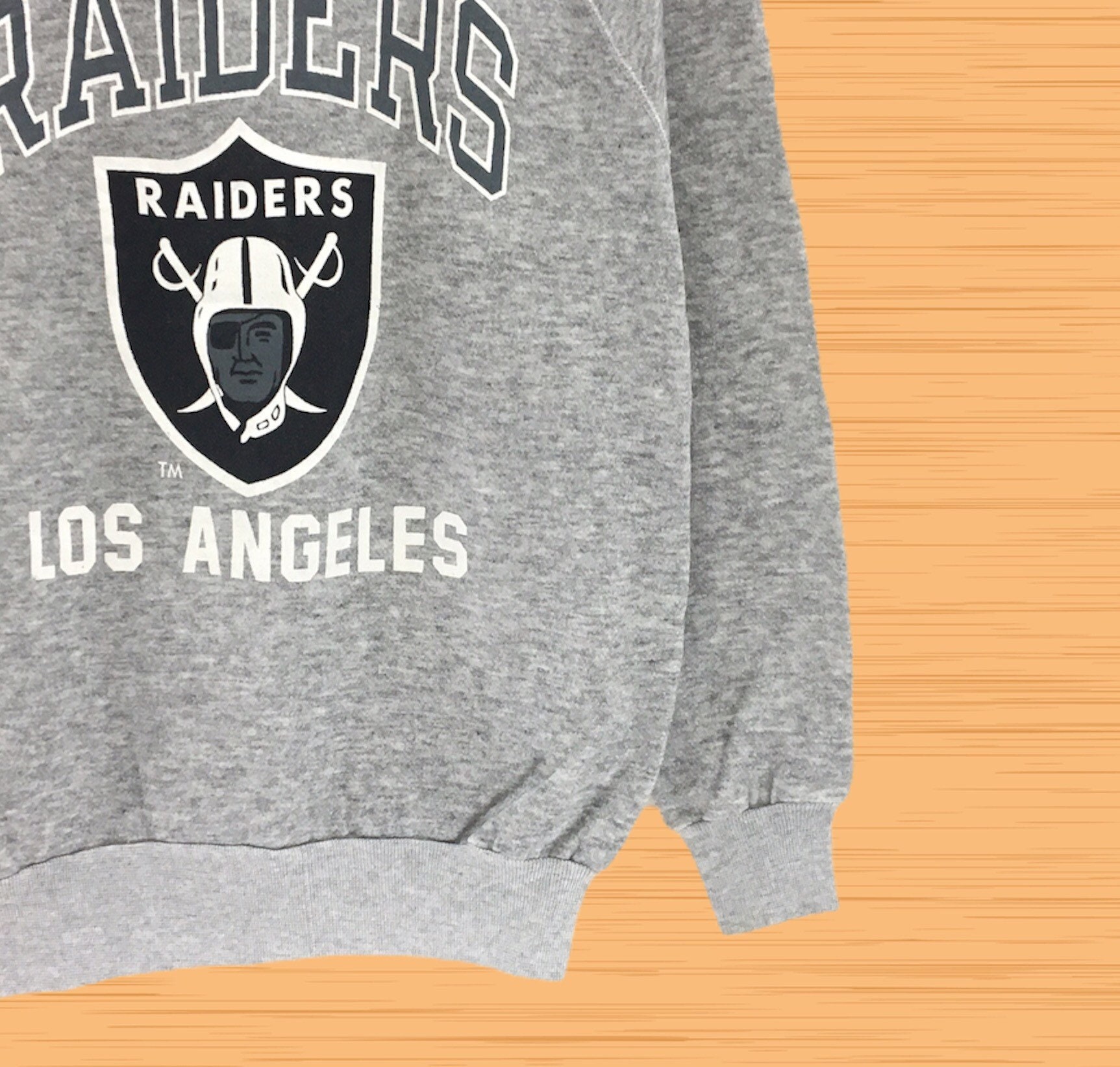Rare Vintage 80s Raiders Los Angeles Crewneck Long Sleeve Sweatshirt ...