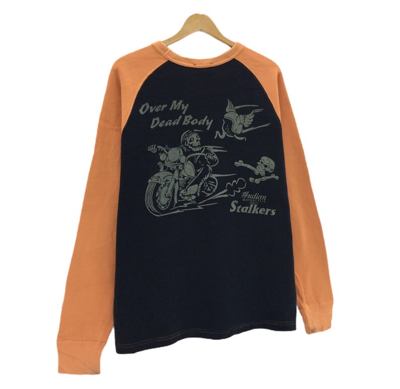 Nice Vintage 90s Indian Motorcycle Crewneck Long Sleeve Sweatshirt Toyo ...