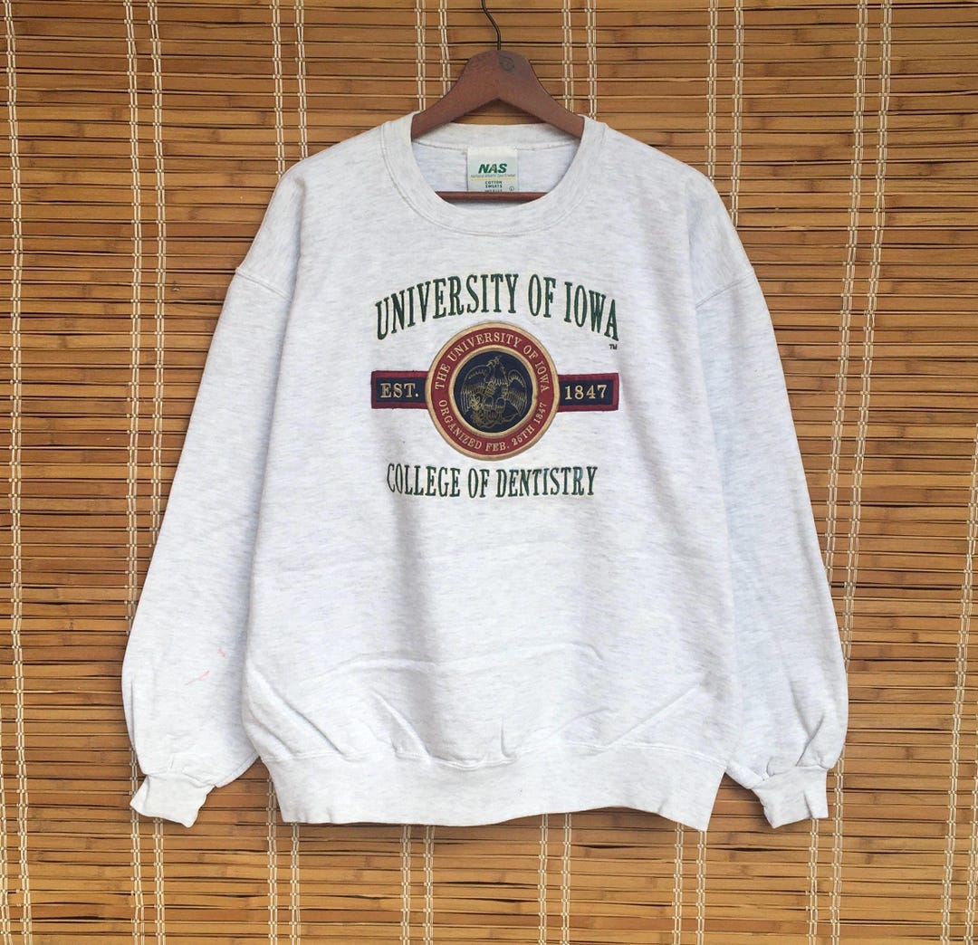 Vintage 1990s the University of Iowa Crewneck Long Sleeve Sweatshirt ...