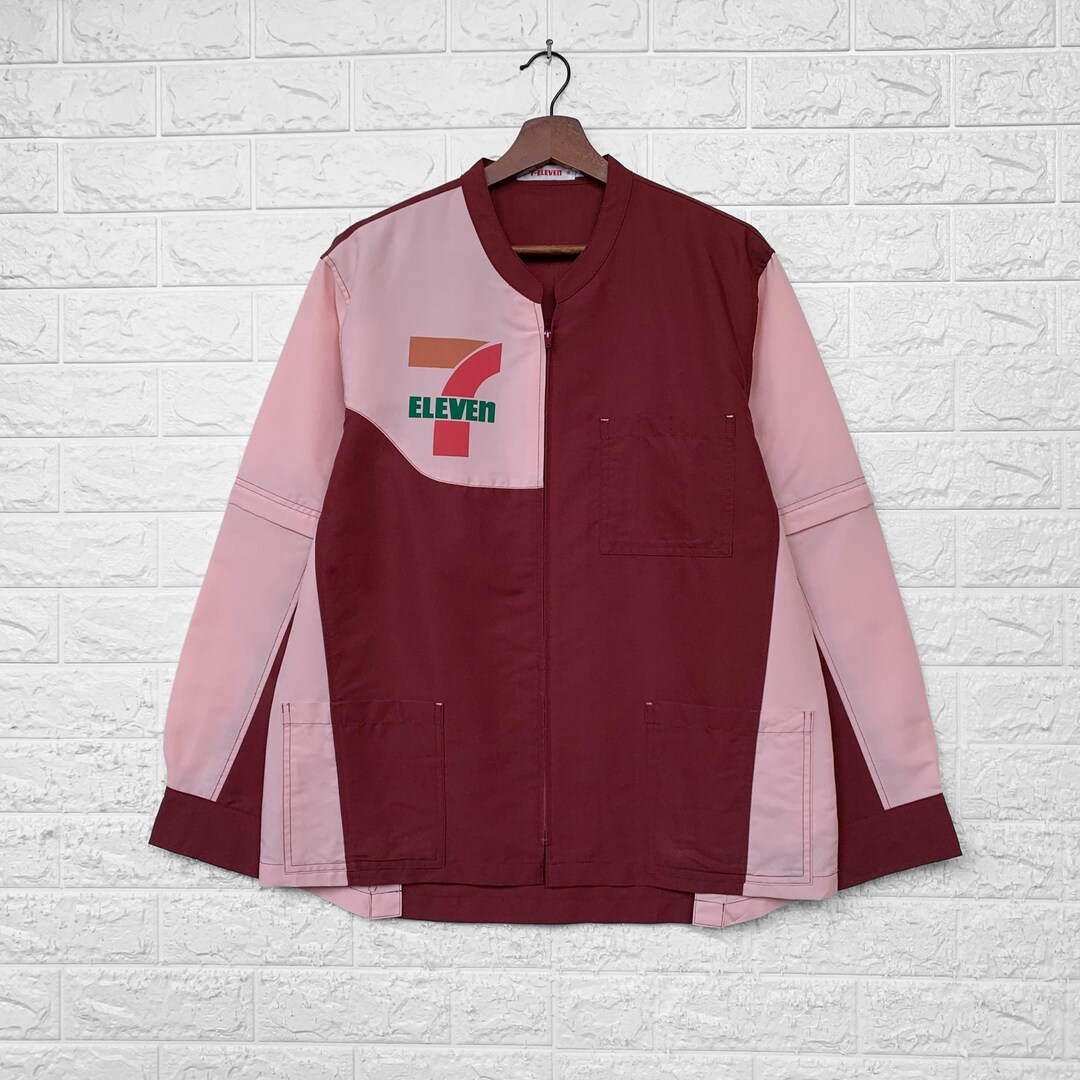 Vintage Seven Eleven Uniform Workers Long Sleeve Zipper Shirt Made in ...