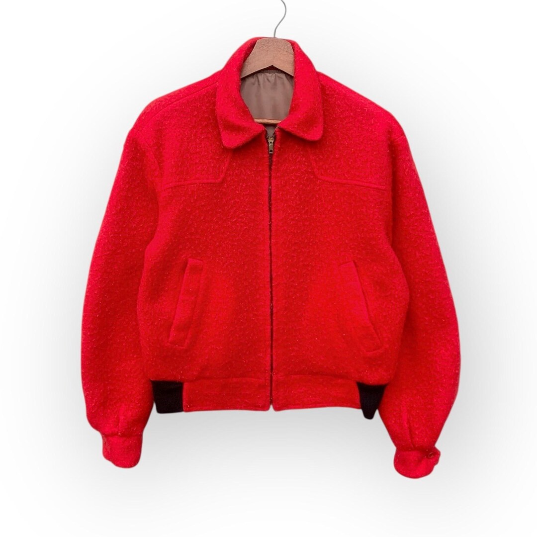 True Vintage! 50s 60s Conmatic Usa Zipper Reversible Fleece Nylon ...