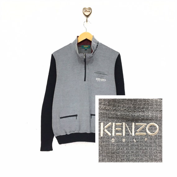 Rare! Vintage KENZO Golf Half zip Long Sleeve Sweatsh… - Gem