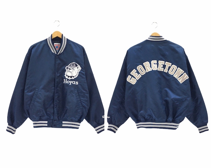 Rare! Vintage 90s Georgetown Hoyas Varsity Button Jacket Embroidered ...