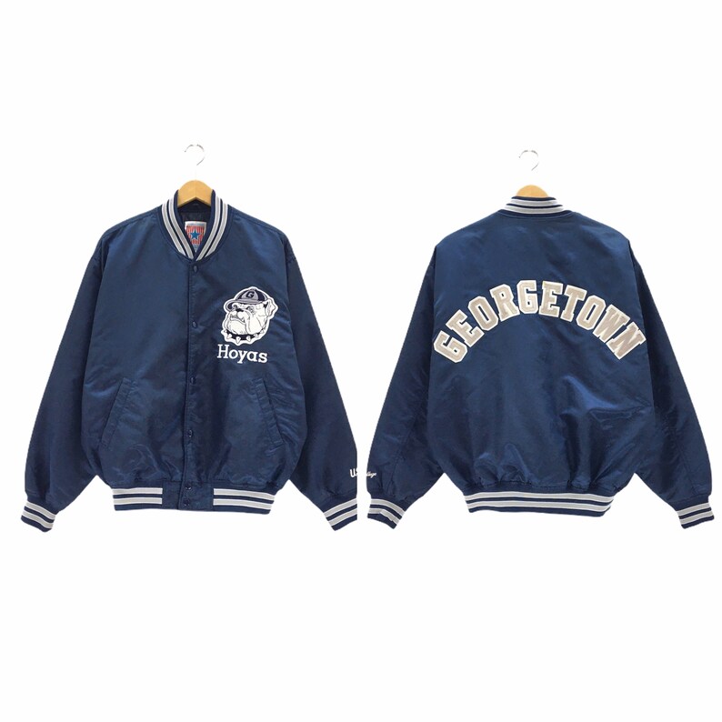 Rare Vintage 90s Georgetown Hoyas Varsity Button Jacket - Etsy