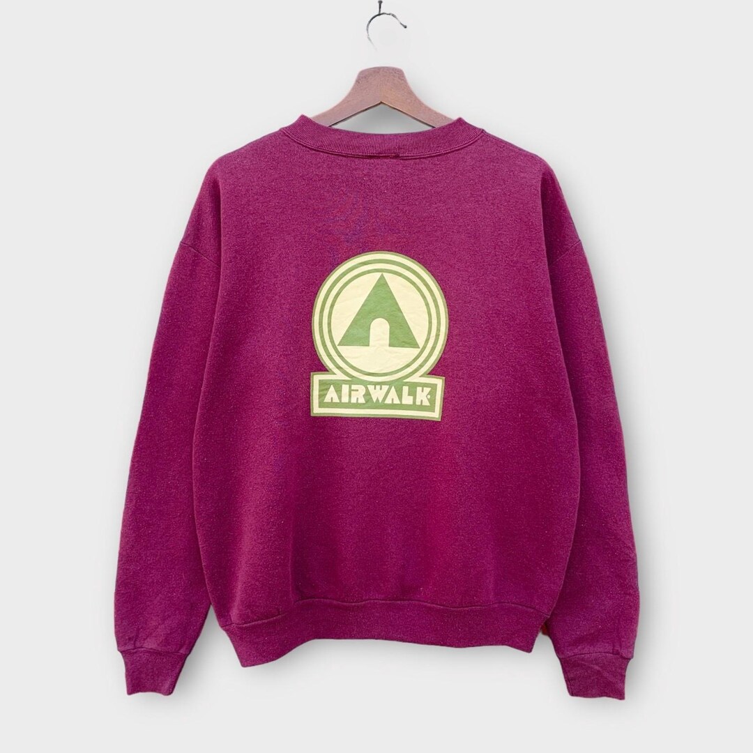 Vintage Airwalk Sweatshirt Maroon Colour Crewneck Long Sleeve ...