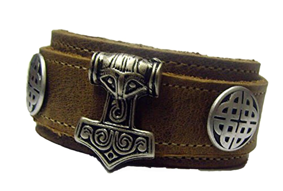 Armband Thor-Hammer Wickelband Lederarmband - Etsy.de
