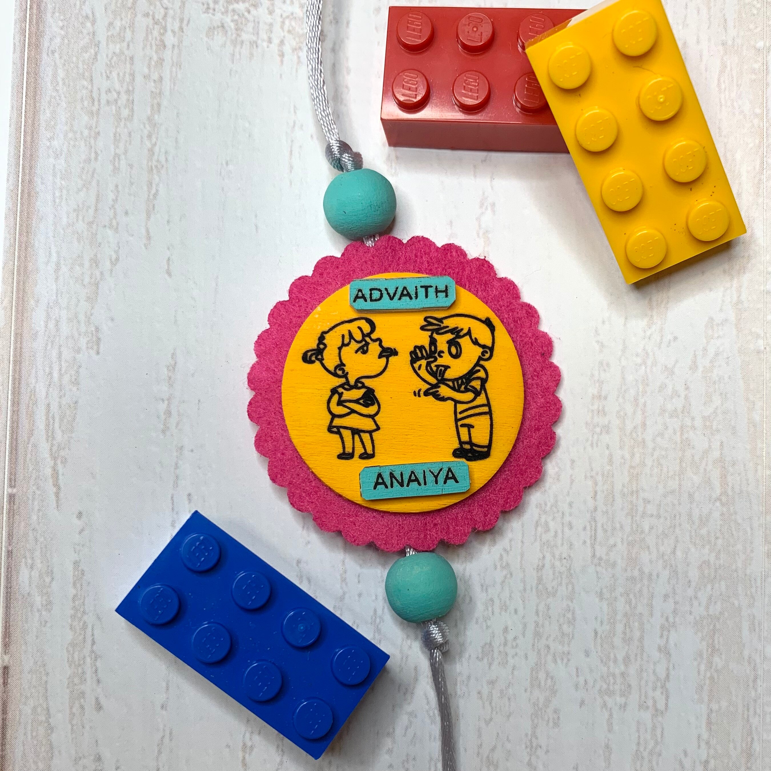 Personalized Rakhi With Matching Tees optional | Etsy